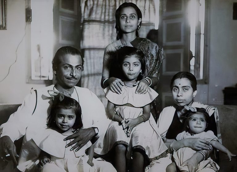 Salil Chowdhury with wife Jyoti Chowdhury and daughters - Silhouette ...