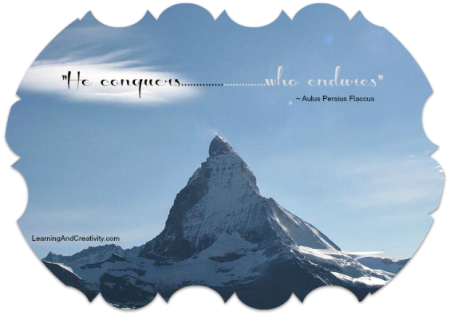 Endure and Conquer - Inspiring Quote | Learning and Creativity - Silhouette