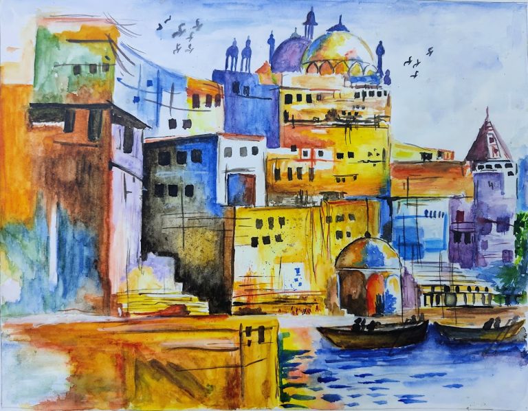 Serenity - Watercolour Paintings by Adrisha Bej | Art by Children in LnC